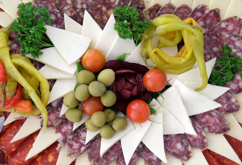 Classic Croatian Starter Plate Stock Photo - Image of dish, buffet ...