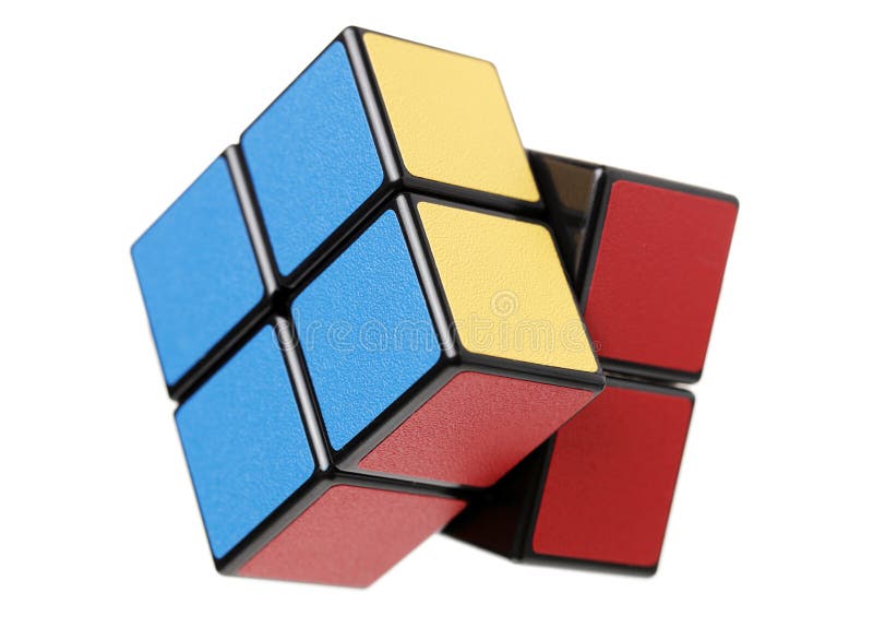 Classic Cube on White Background Editorial Photography - Image of ...