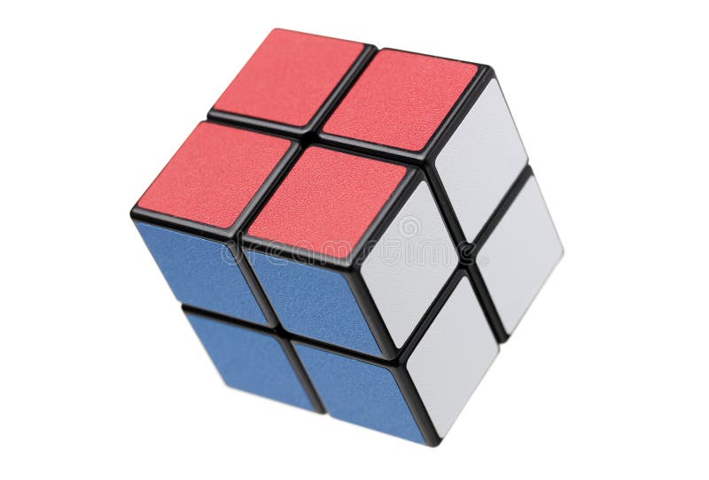 Classic Cube on White Background Editorial Photography - Image of ...