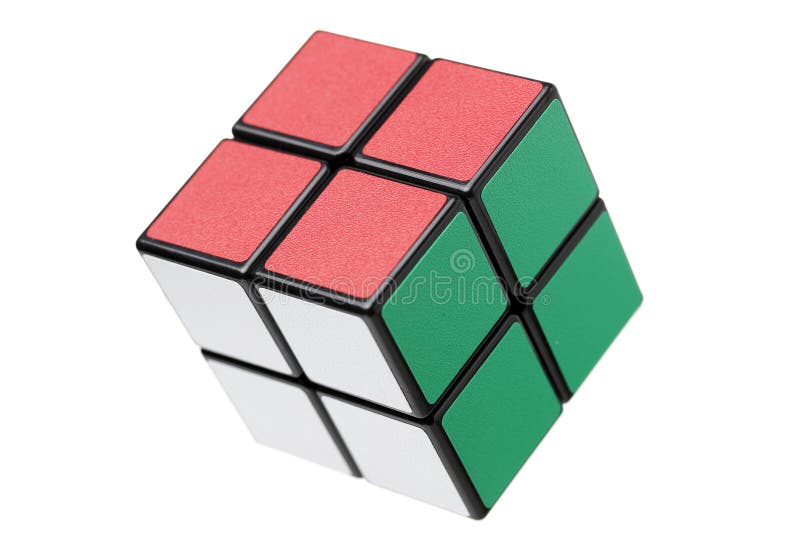 Classic Cube on White Background Editorial Stock Photo - Image of play ...