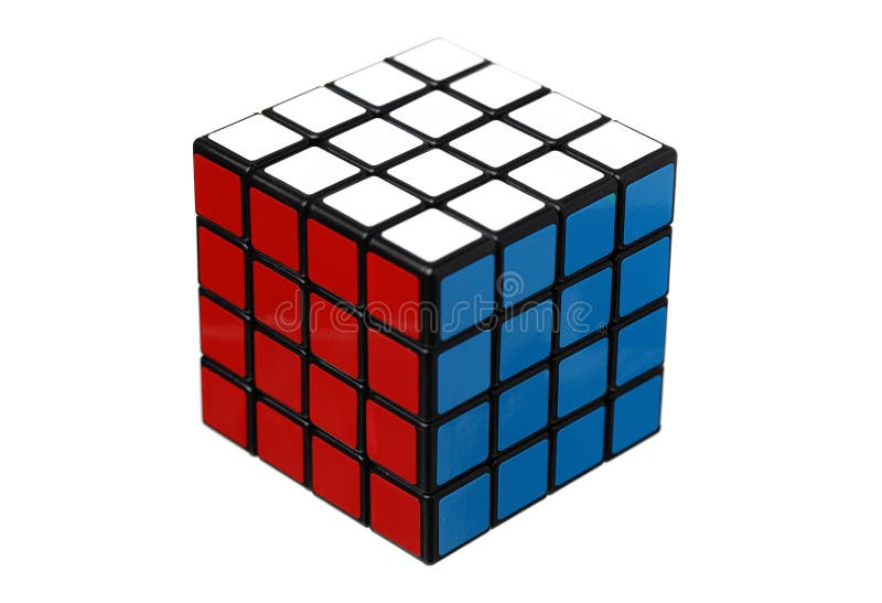 Classic Cube on White Background Editorial Photography - Image of ...