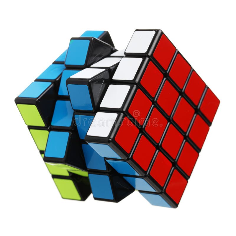 Classic Cube on White Background Editorial Image - Image of solving ...