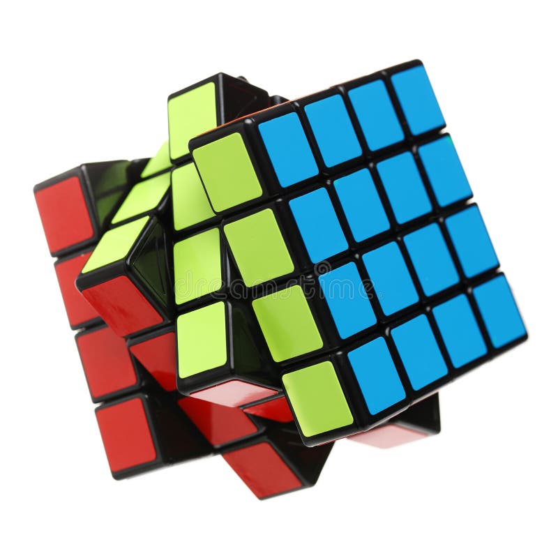 Classic Cube on White Background Editorial Photography - Image of ...