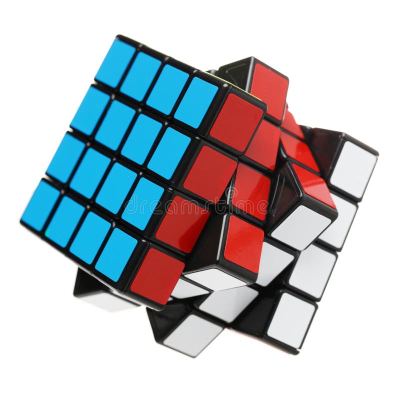 Classic Cube on White Background Editorial Photography - Image of ...