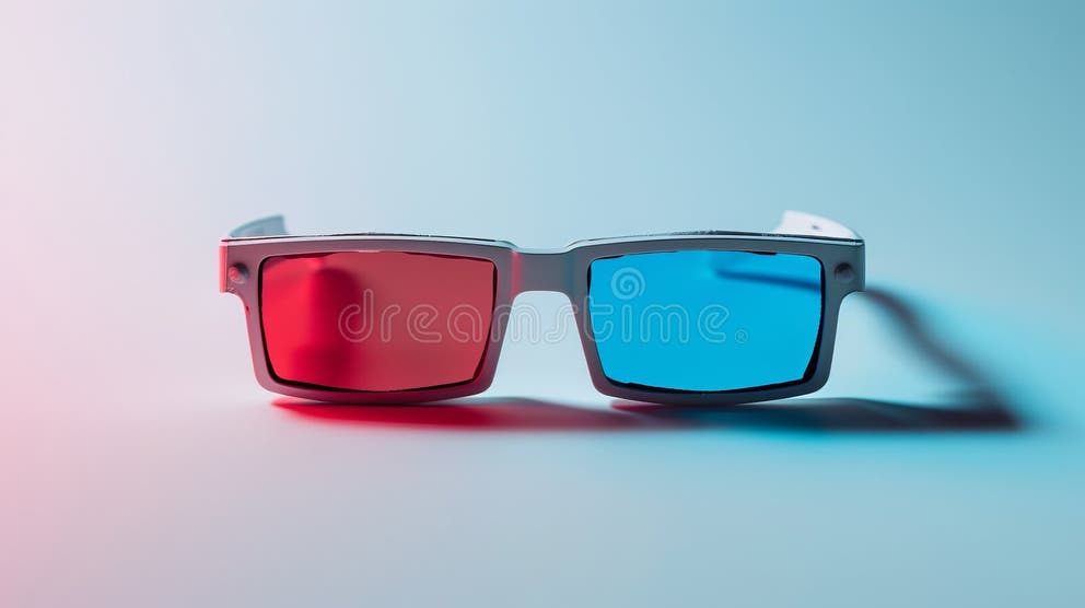 Retro 3D Glasses with Red and Blue Lenses. this Retro-inspired Image ...