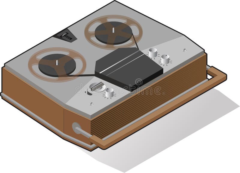 Classic 3d Illustration with Record Player for Concept Design. Digital ...