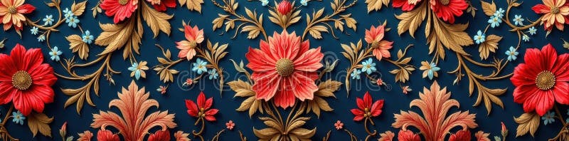 Classic Damask Floral Pattern, Rich Tapestry Feel, Pattern, Vintage ...