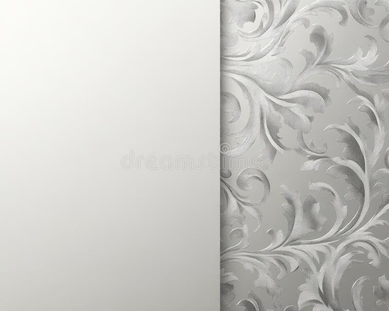 Classic Damask Patterns on Silver Background with Flat Illustrations ...