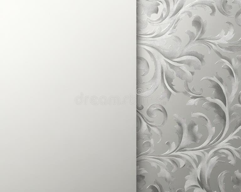 Classic Damask Patterns on Silver Background with Flat Illustrations ...