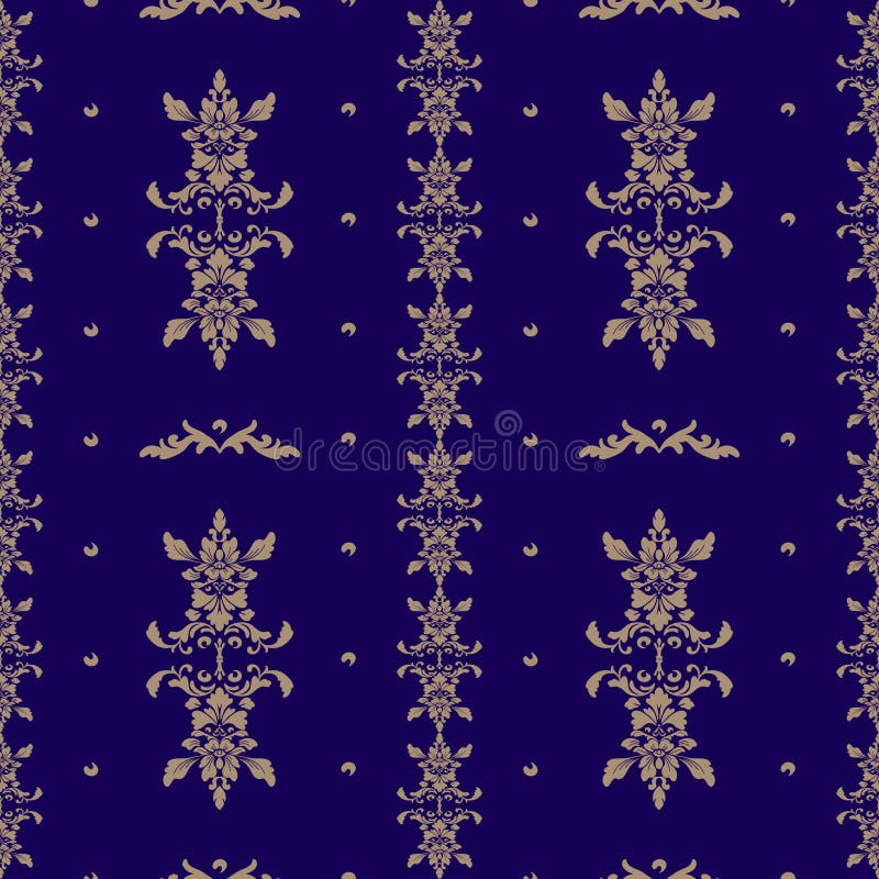 Classic Damask Seamless Pattern for Elegant Textile Design. Stock ...
