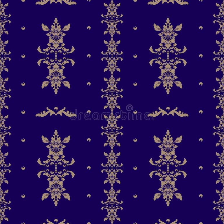 Classic Damask Seamless Pattern for Elegant Textile Design. Stock ...