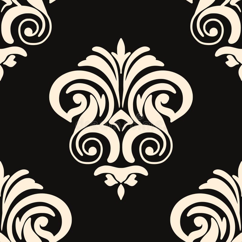 Classic Damask Seamless Pattern, Vector Illustration for Elegant ...