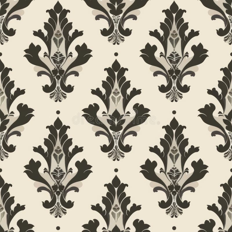 Classic Damask Seamless Pattern, Tileble Wallpaper for Hall Stock ...