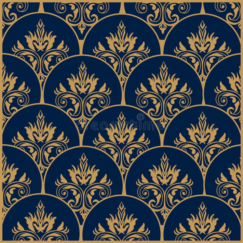 Classic Damask Seamless Pattern, Vector Illustration for Elegant ...