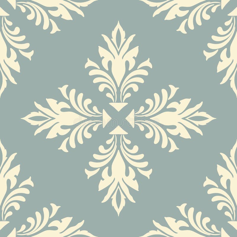 Classic Damask Seamless Pattern, Vector Illustration for Elegant ...