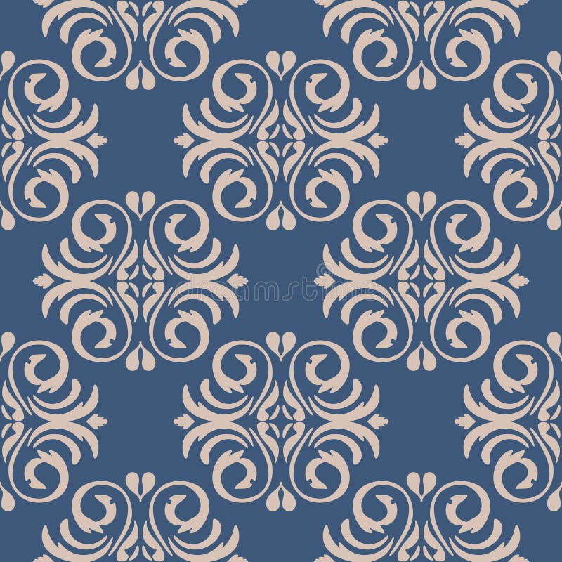 Classic Damask Seamless Pattern, Vector Illustration for Elegant ...