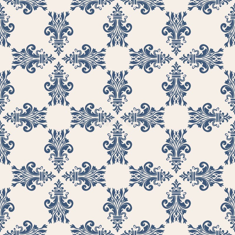 Classic Damask Seamless Pattern, Vector Illustration for Elegant ...