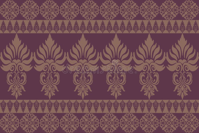 Classic Damask Seamless Pattern - Vector Illustration for Elegant ...