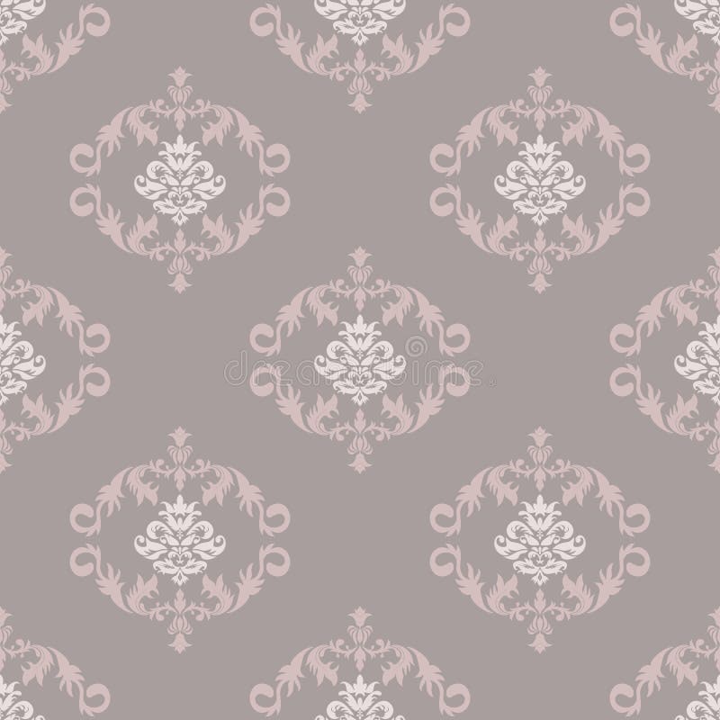 Classic Damask Seamless Pattern - Vector Illustration for Elegant ...