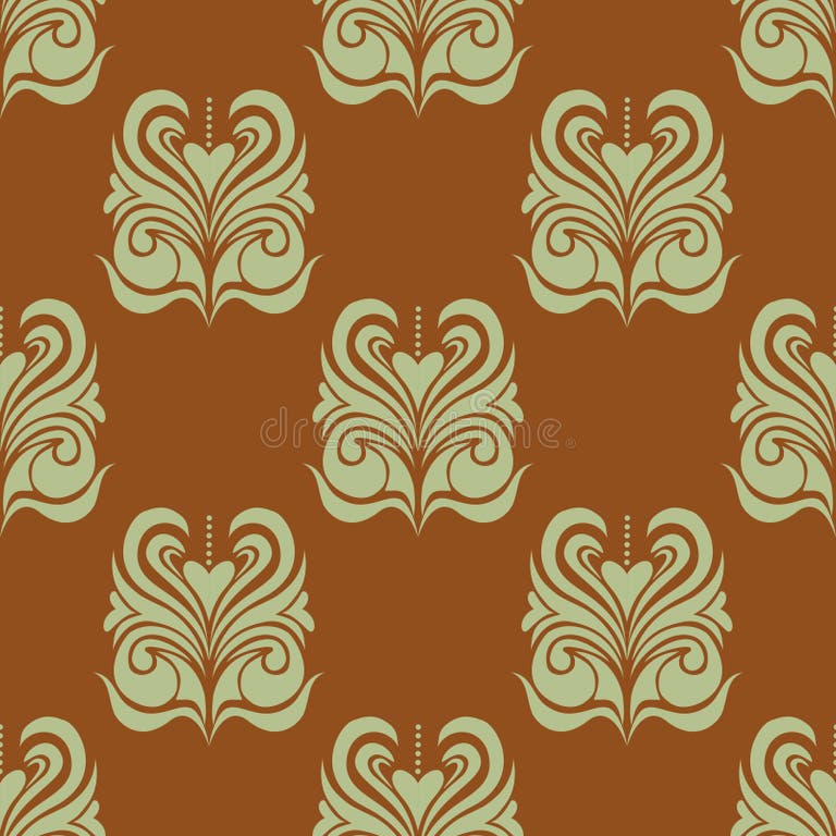 Classic Damask Seamless Pattern - Vector Illustration for Elegant ...