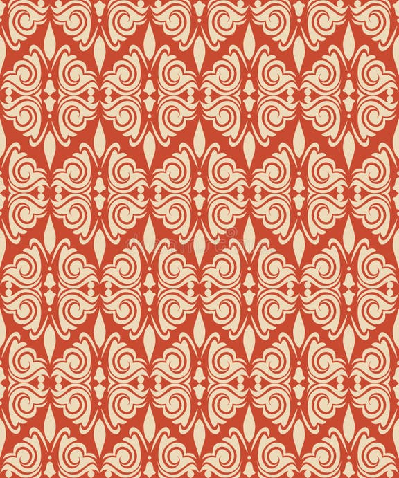 Classic Damask Seamless Pattern - Vector Illustration for Elegant ...