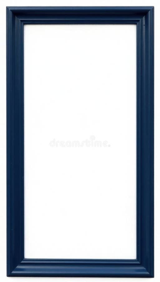 Classic Dark Blue Rectangular Frame, Isolated on White Ideal for ...