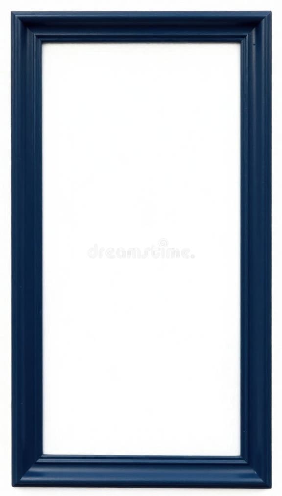 Classic Dark Blue Rectangular Frame, Isolated on White Ideal for ...
