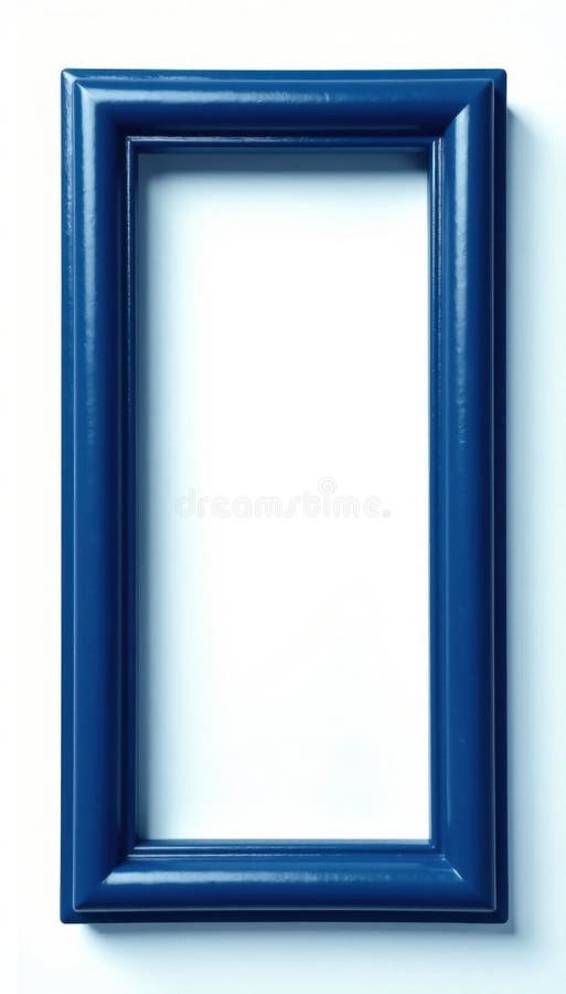 Classic Dark Blue Rectangular Frame, Isolated on White Ideal for ...
