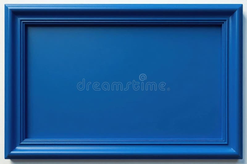 Classic Dark Blue Rectangular Picture Frame, Clean Lines, Isolated on ...