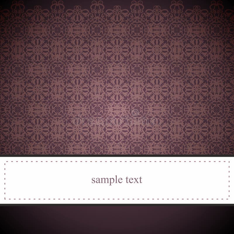 Classic Dark Brown Elegant Card or Invitation Stock Vector ...