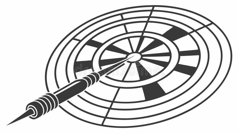 Classic Dartboard with Dart, Precision Game Recreation Vector Design ...