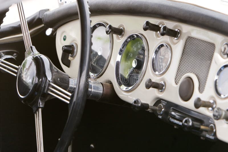 Classic dash stock image. Image of chrome, polished, dashboard - 800519