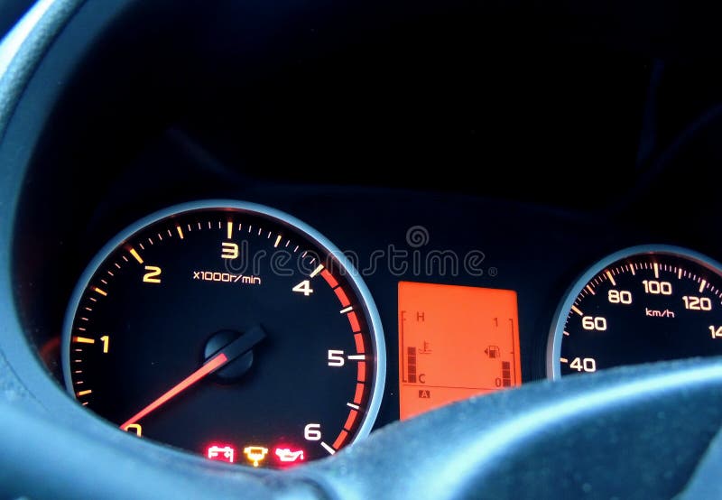 Classic Dashboard Panel in Vehicle Interior Stock Image - Image of ...