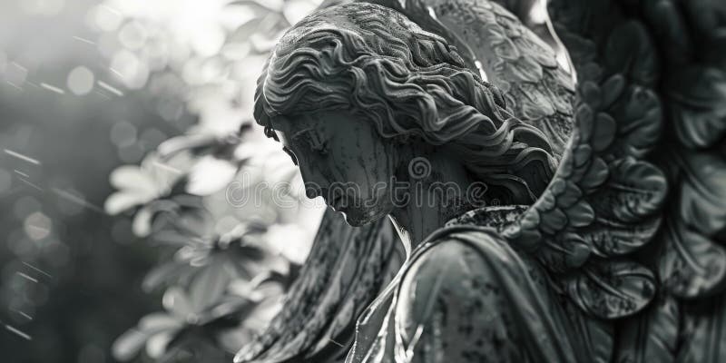 A Classic Depiction of an Angel in a Simple yet Elegant Pose, Suitable ...