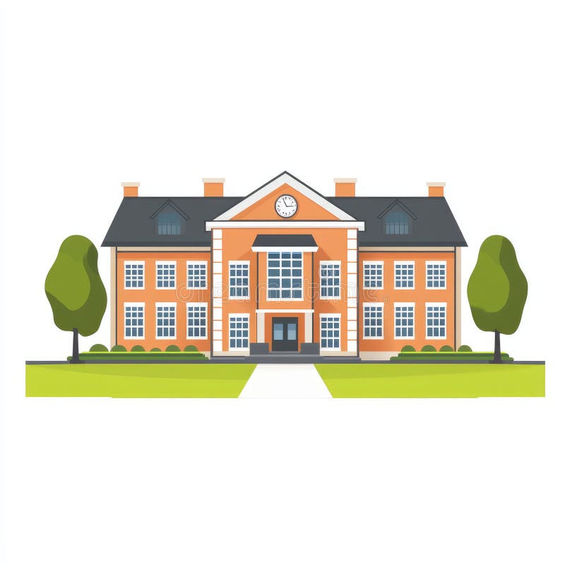 Grand Orange Building, Classic Architecture, School Design Stock ...