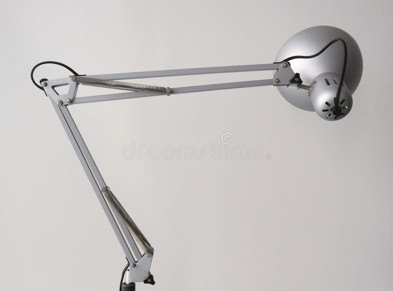 Classic Design Steel Work Lamp with Arm and Adjustable Head Isolated on ...