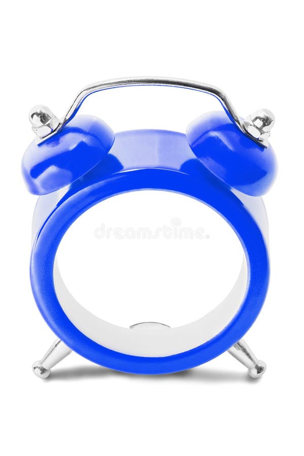 Classic Desk Clock in Blue without Dial on Isolated White Background ...