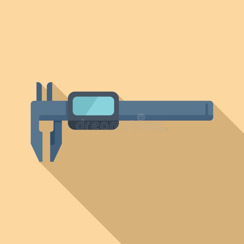 Classic Digital Micrometer Icon Flat Vector. Scale Meter Object Stock ...