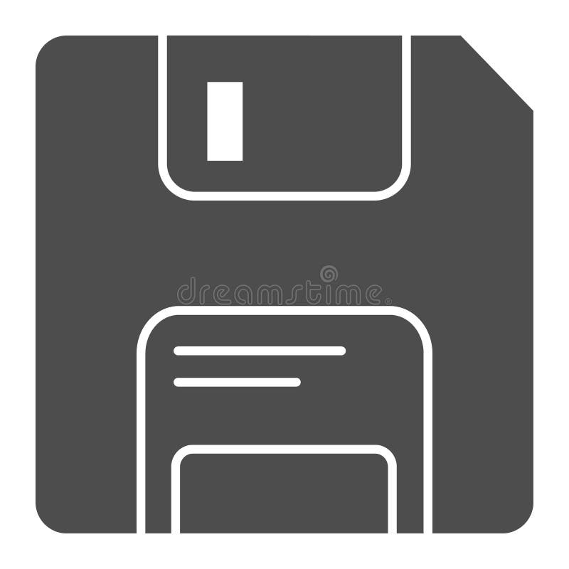 Classic Diskette Solid Icon. Data Memory Storage of Software or ...
