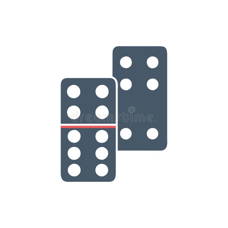 Classic Dominoes Icon for Games Stock Illustration - Illustration of ...