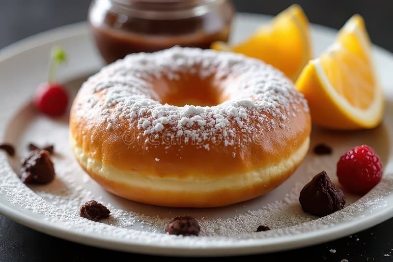 Classic Donut Design stock illustration. Illustration of food - 370251052