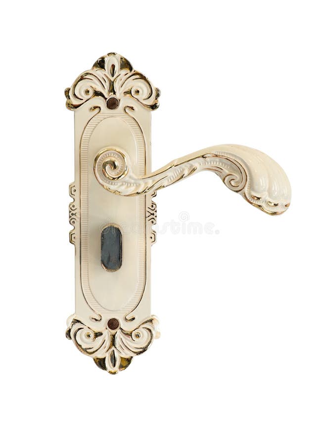 Classic door handle lock stock image. Image of front - 79506453