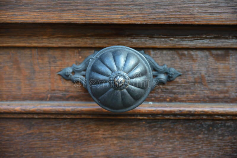 Classic door handle stock photo. Image of wooden, bronze - 51193740