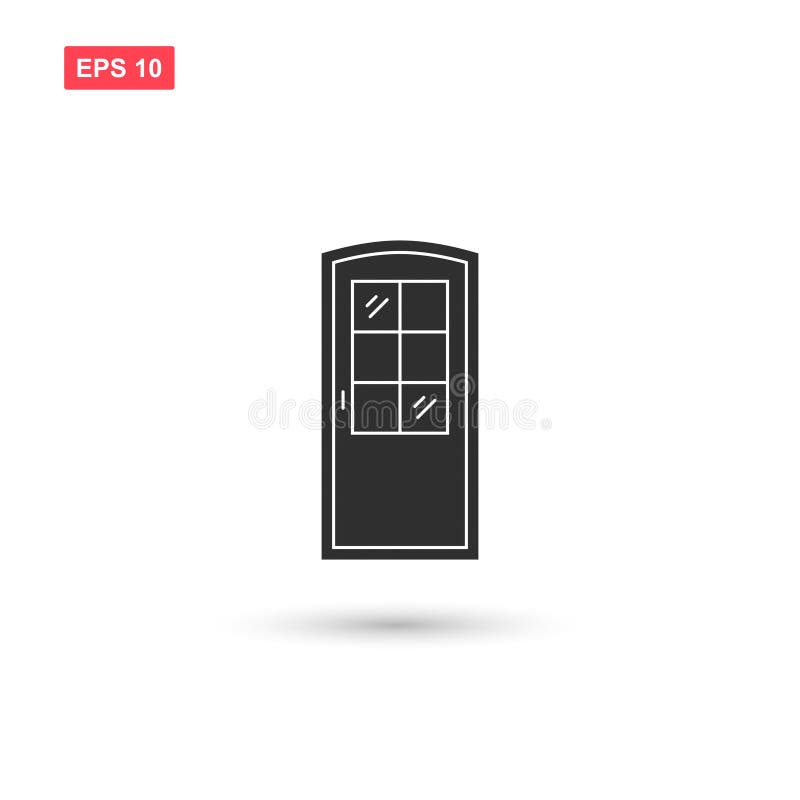Classic Door Icon Vector Isolated Stock Vector - Illustration of symbol ...