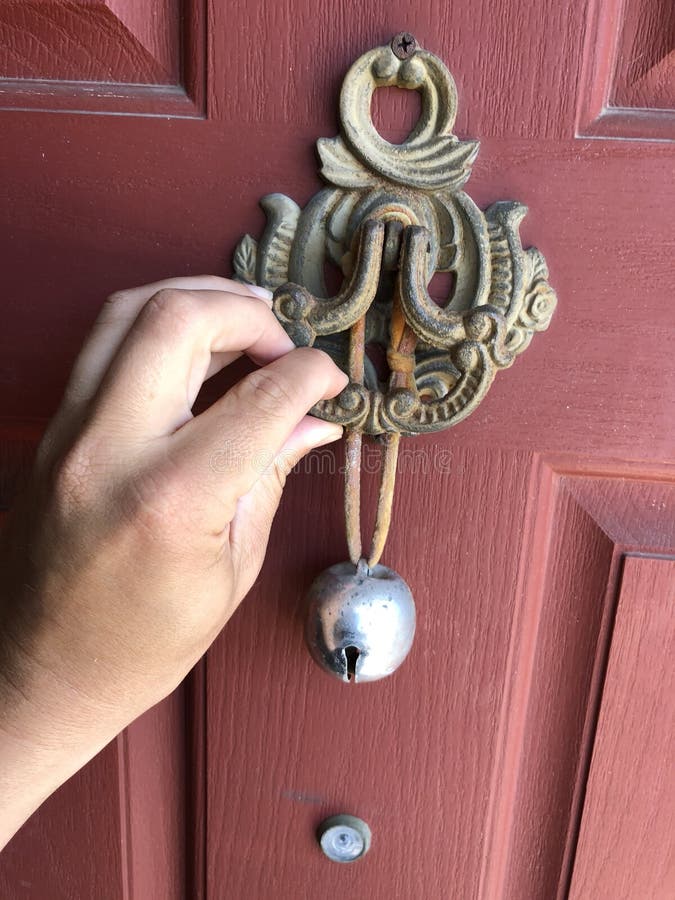 Door knocker stock photo. Image of attached, bell, knocker - 120590538