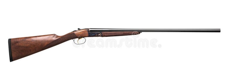Classic Hunting Rifle Isolated on White Background Stock Image - Image ...