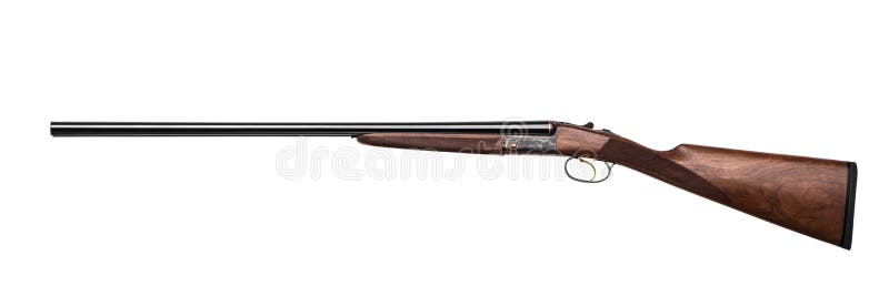 Classic Hunting Rifle Isolated on White Background Stock Photo - Image ...