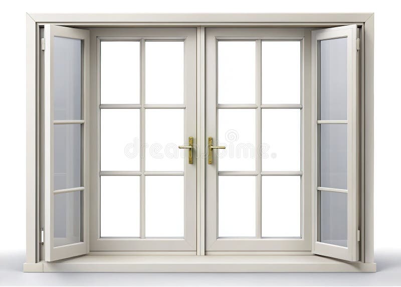 Classic DoubleDoor Window with Transparent Background a Timeless ...