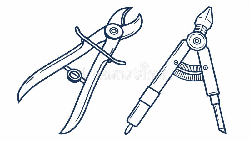 Classic Drafting Tools Compass and Divider Illustration Vector Design ...