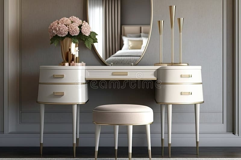A Classic Dressing Table with a Sleek, Modern Design and Clean Lines ...